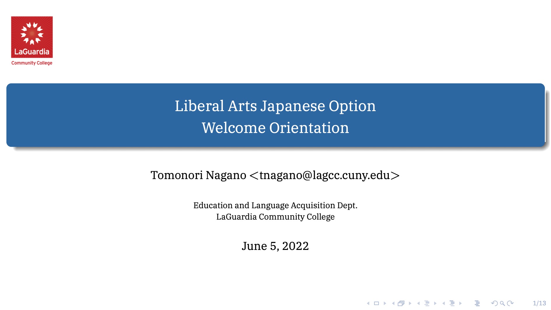 Japanese Program at LaGuardia Community College