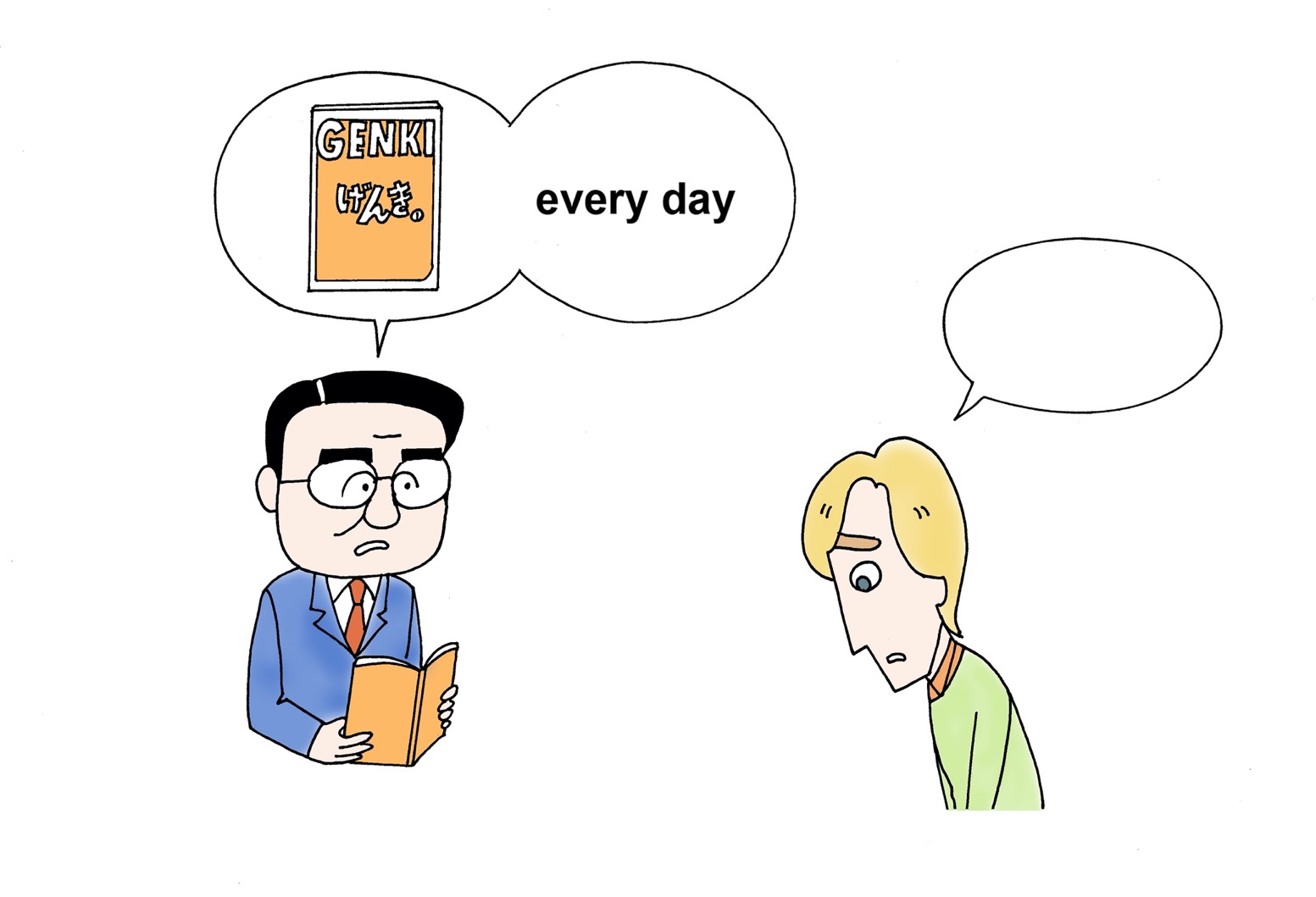 Genki Conversation Prompt Images for Japanese Language Courses